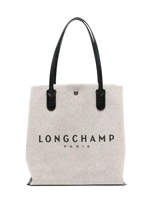 Longchamp Roseau Tote Bag With Logo - Beige