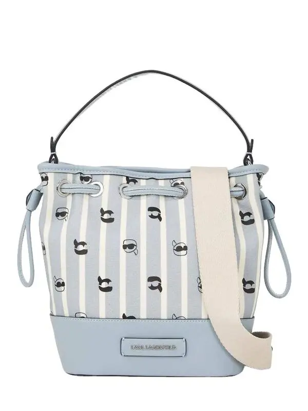 Karl Lagerfeld Drawstring Bucket Bag - Karl Dot Aop Blue
