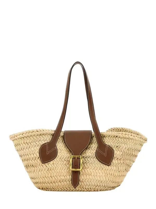 J & M DAVIDSON Straw Shopping Bag - Beige O Tan
