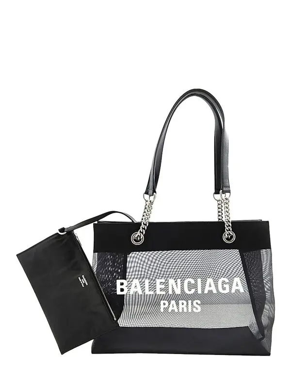 Balenciaga Tote Bag With Chain Strap - Black