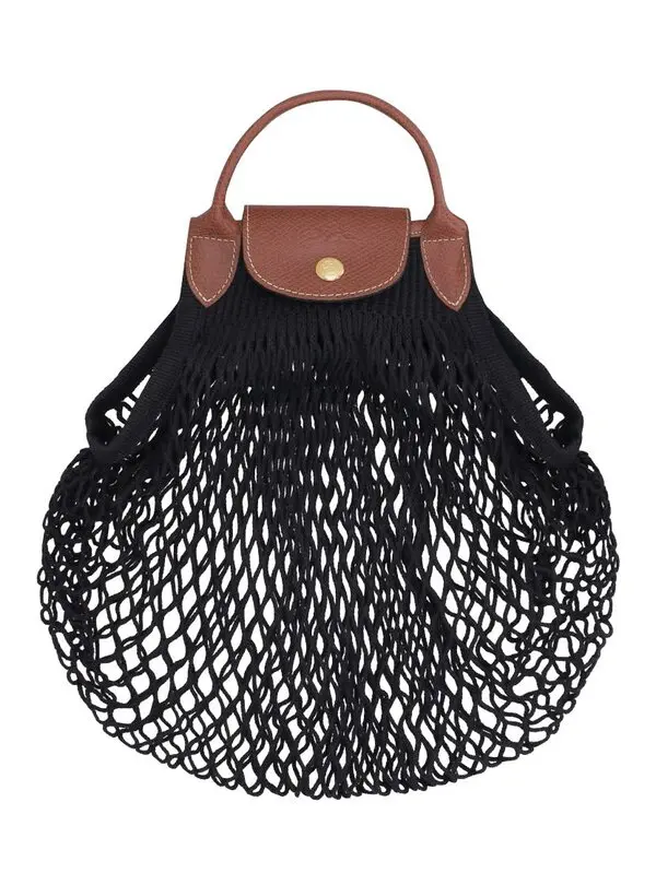 Longchamp Le Pliage Filet Mesh-knit Bag - Black