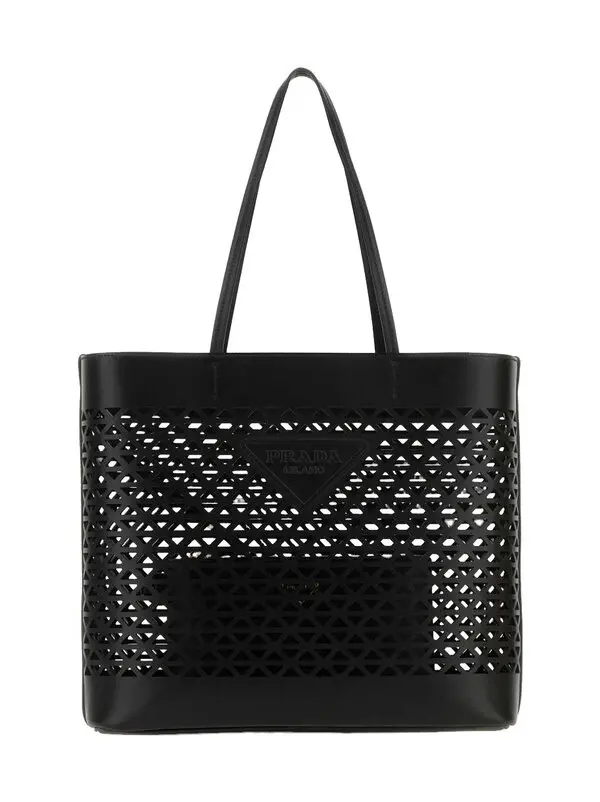 Prada Leather Shopping Bag - Black