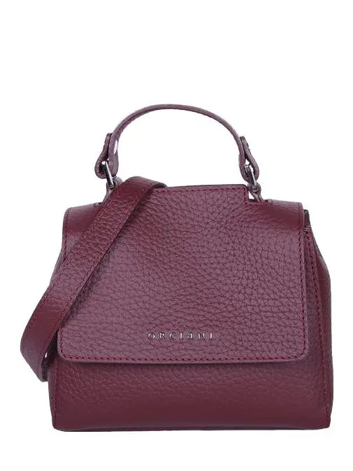 ORTIGNI Grained Leather Bag - Red