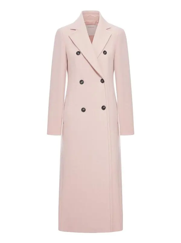 Sportmax Long Wool Coat - Pink