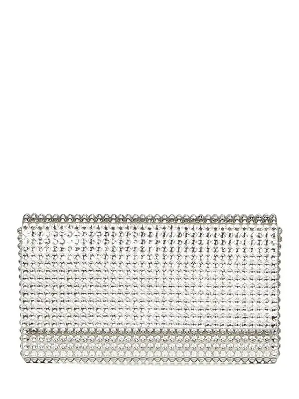 Amina Muaddi Paloma Mini Clutch - Silver