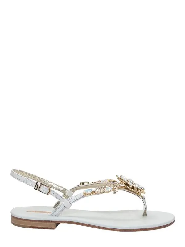 EMANUELA CARUSO CAPRI Low Flip Flop Sandal - White