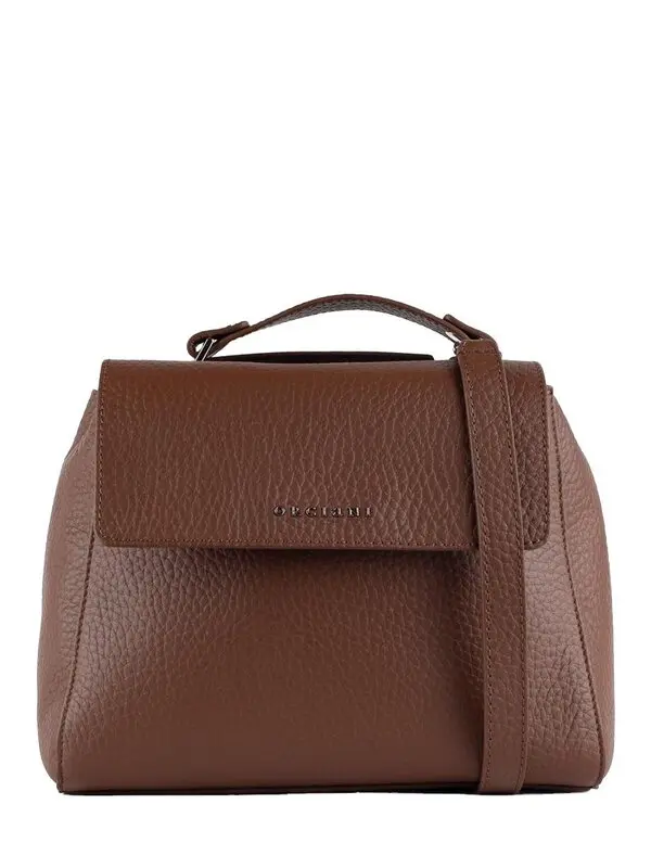 ORTIGNI Sveva Soft Small Leather Handbag - Brown