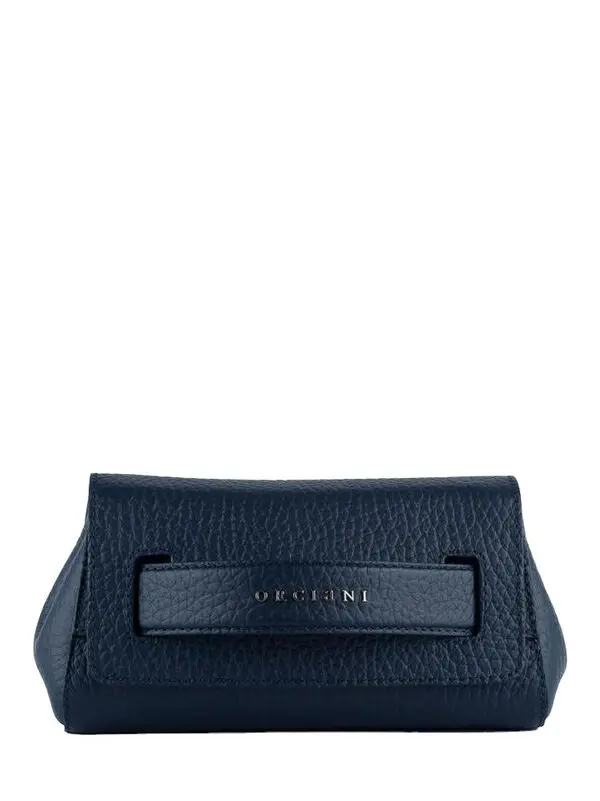 ORTIGNI Gossip Soft Leather Clutch - Blue