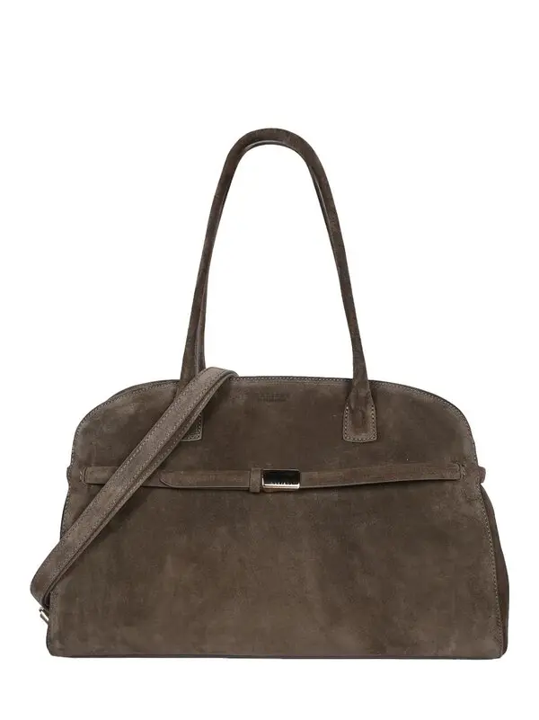 ORTIGNI Suede Bag With Buckle - Green