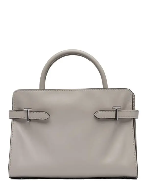 LE TANNEUR Small Leather Handbag - Grey