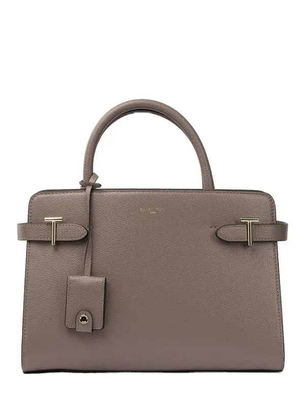 LE TANNEUR Small Leather Handbag - Grey