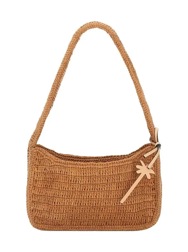 Manebí Raffia Shoulder Bag - Orange