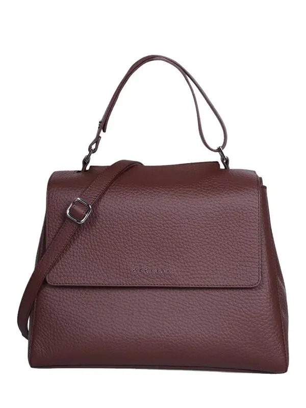 ORTIGNI Leather Bag With Buckle Closure - Brown