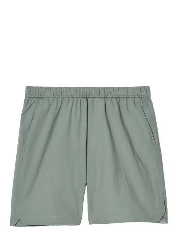 Cos Pima Cotton Elasticated Shorts - Green