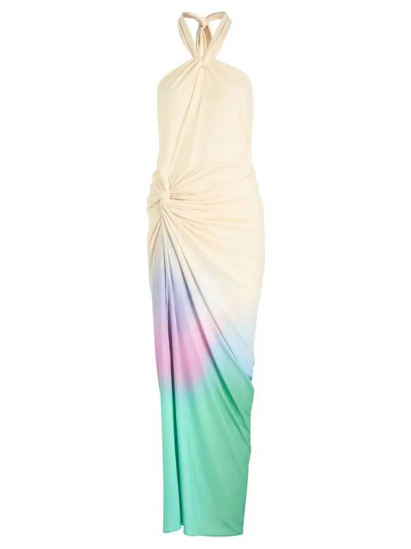 BAOBAB Collection Giorgia Draped Satin-jersey Maxi Dress - White