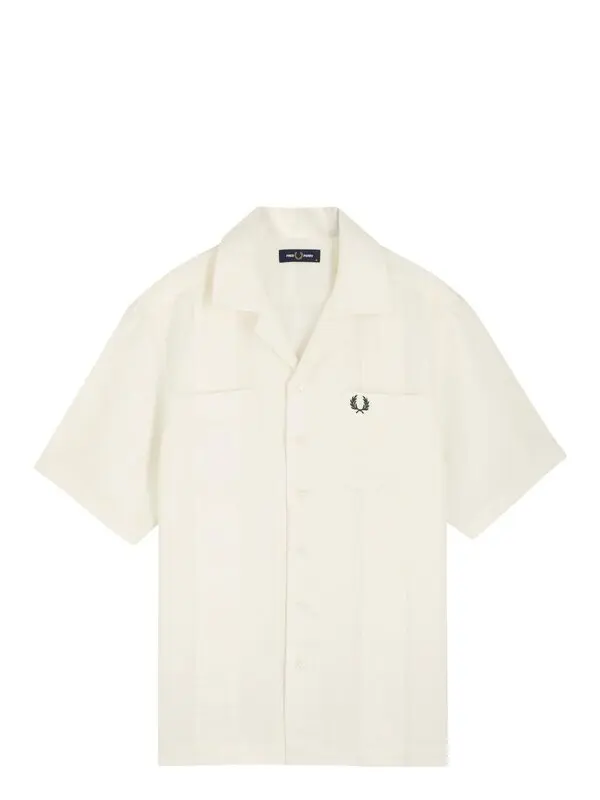 Fred Perry Logo-embroidered Shirt - White