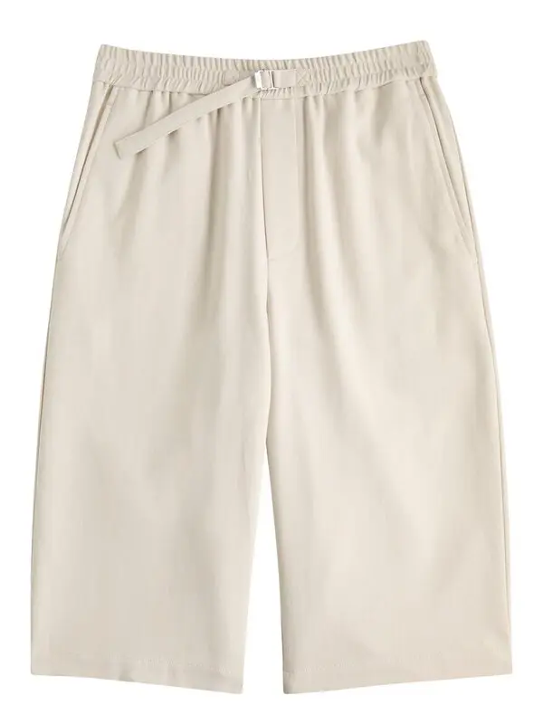Ami Elasticated Cotton Shorts - Off White