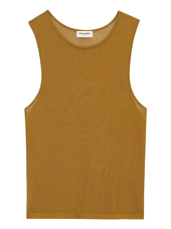 Saint Laurent Sleeveless Top - Brown