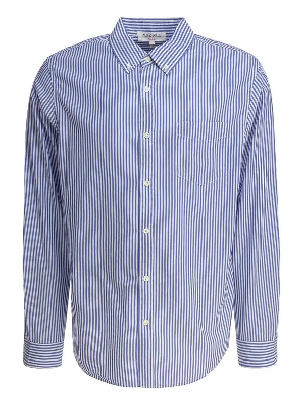 ALEX MILL Mill' Striped Shirt - Blue