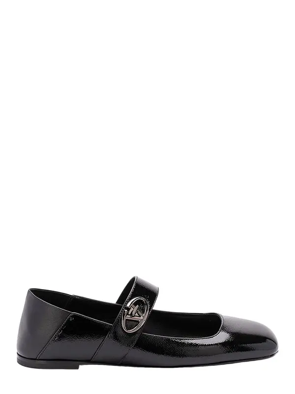 Valentino Garavani Leather Ballerina Flats - Black