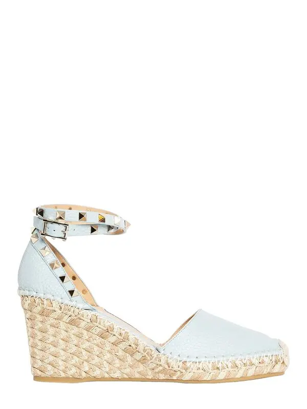 Valentino Garavani Rockstud Wedge Sandals - Blue