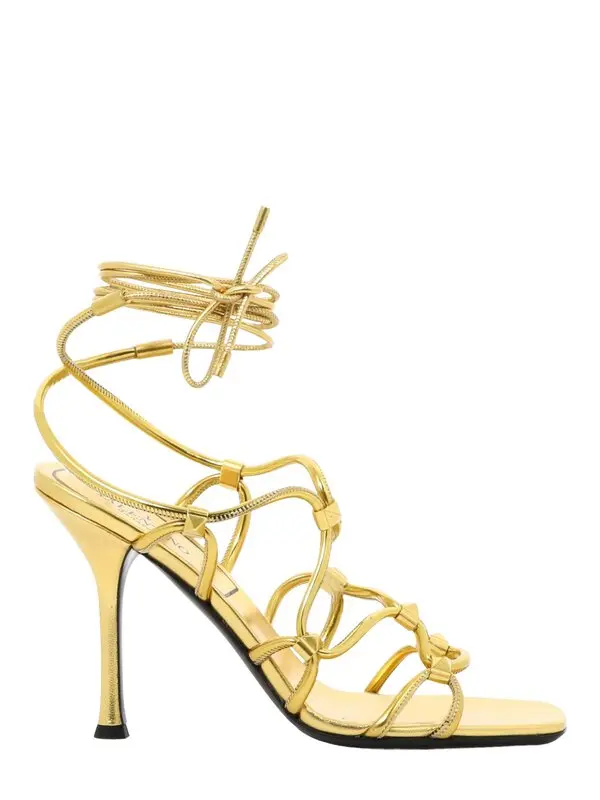 Valentino Garavani Leather Sandals - Gold