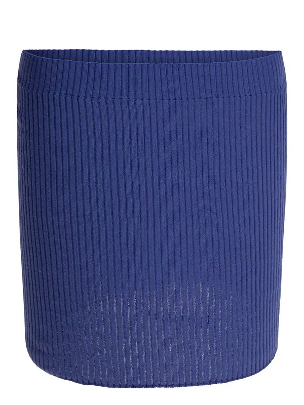 COURREGES Courrèges Cotton And Merino Wool Pencil Skirt - Blue