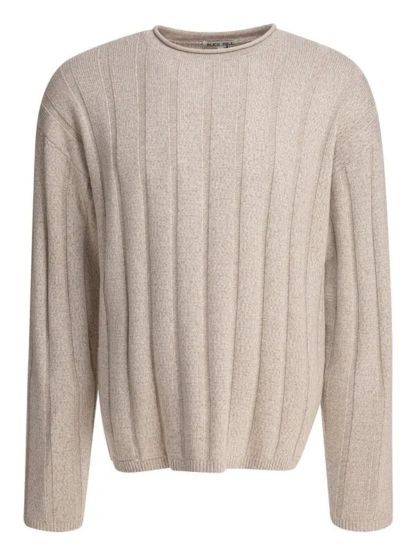 ALEX MILL James Rollneck Crew Neck Sweater - Beige