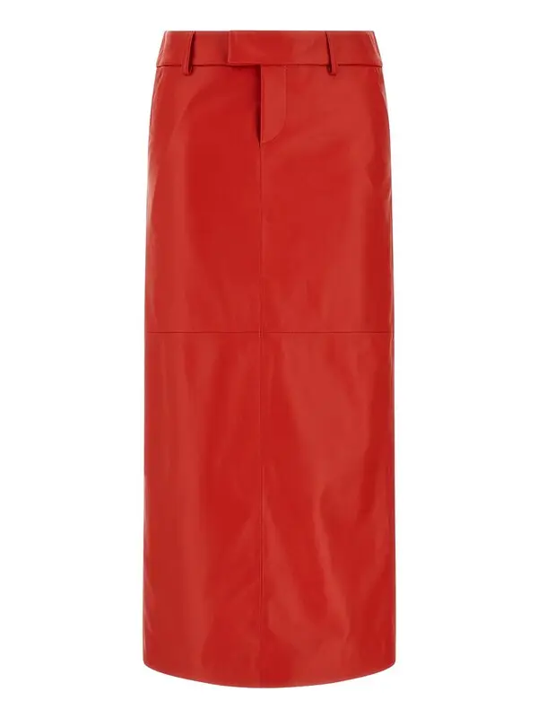 ARMARIUM Loren Nappa Skirt - Red