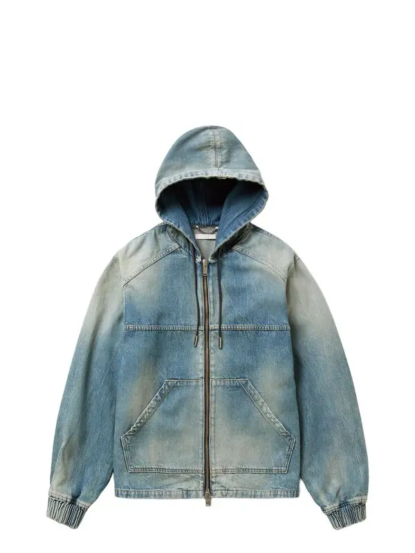 1989 STUDIO Denim Zip Hoodie - Blue