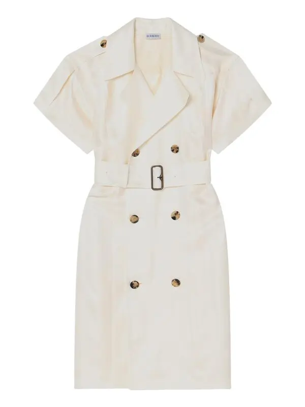 Burberry Viscose Twill Trench Dress - Beige
