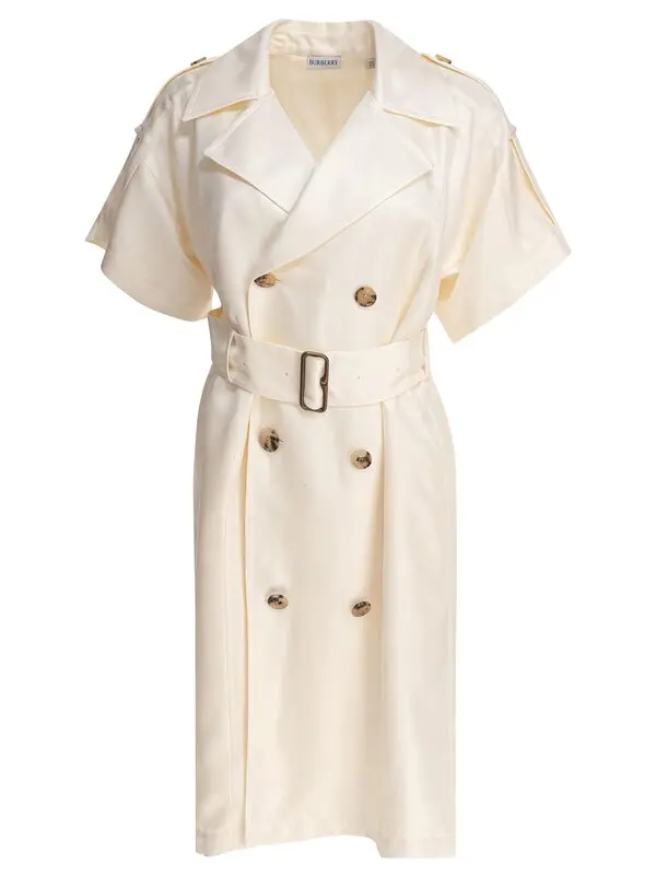 Burberry Viscose Trench Dress - Beige