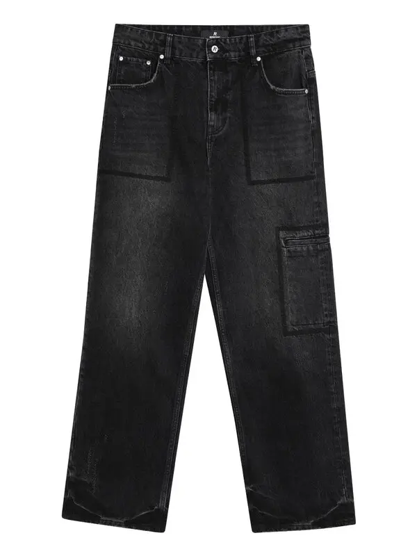 REPRESENT Washed Denim Jeans - Black
