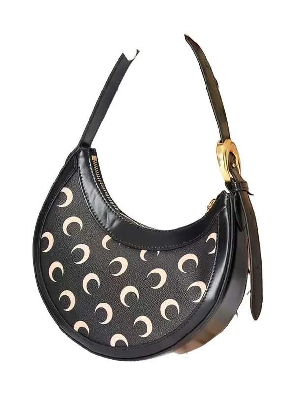 MARINE SERRE Mini Moon Eclipse Shoulder Bag - Black