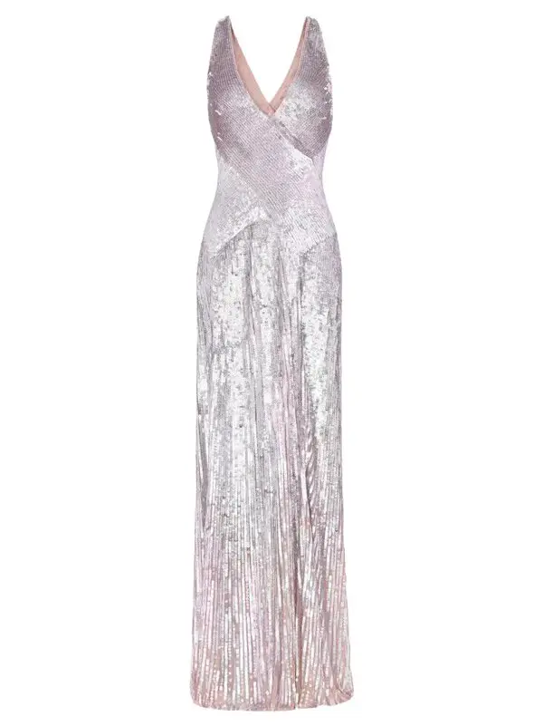 Jenny Packham Night Fever Maxi Dress - Purple