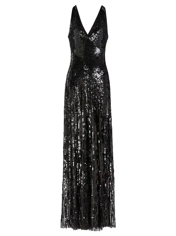 Jenny Packham Night Fever Maxi Dress - Black