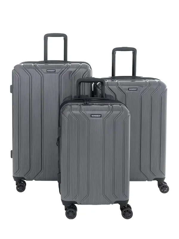 NONSTOP Elite Hardside 3-piece Luggage Set With Packing Cubes - Titanium