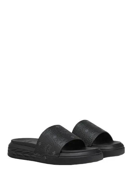 Mcm Visetos Slide Sandal - Black