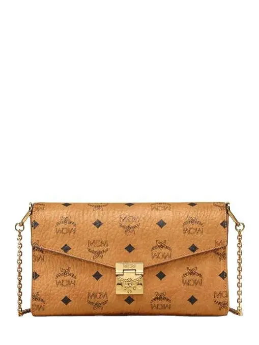 Mcm Tracy Crossbody In Visetos - Cognac