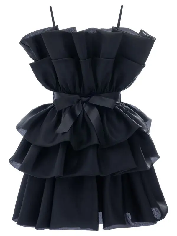 TULLEEN Noella Ruffle Dress - Black