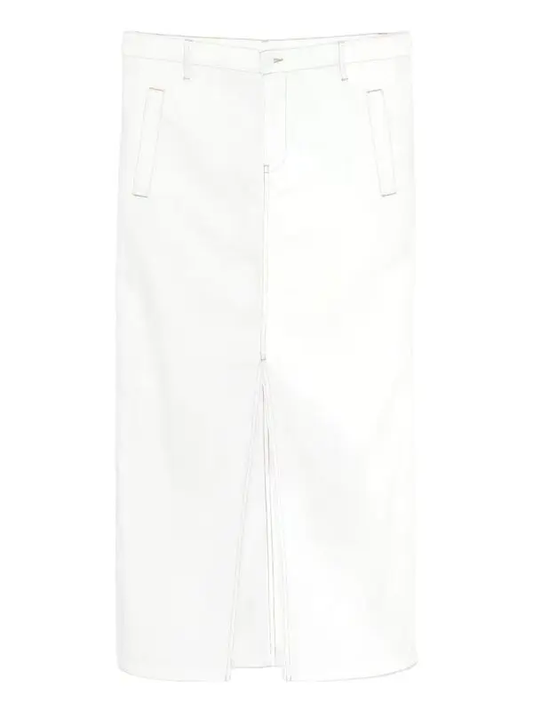 LESS Long Waist Skirt - White