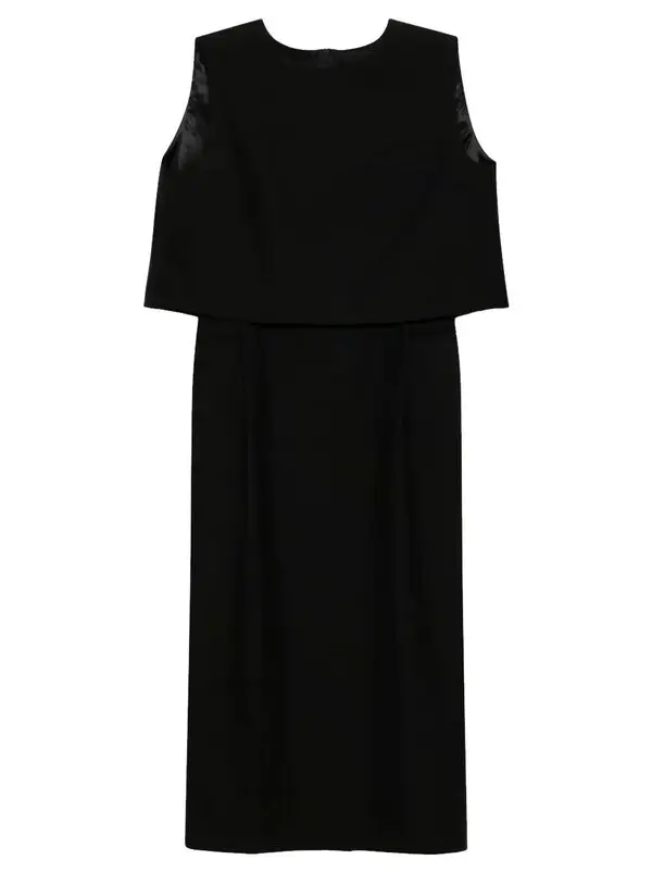 LESS Wool Sleeve Dress - Black