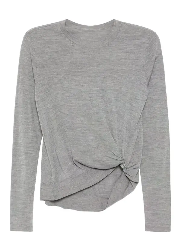 LESS Draped Knitted Top - Grey