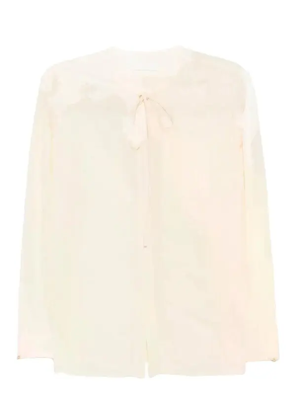 LESS Silk Button-down Shirt - Neutrals