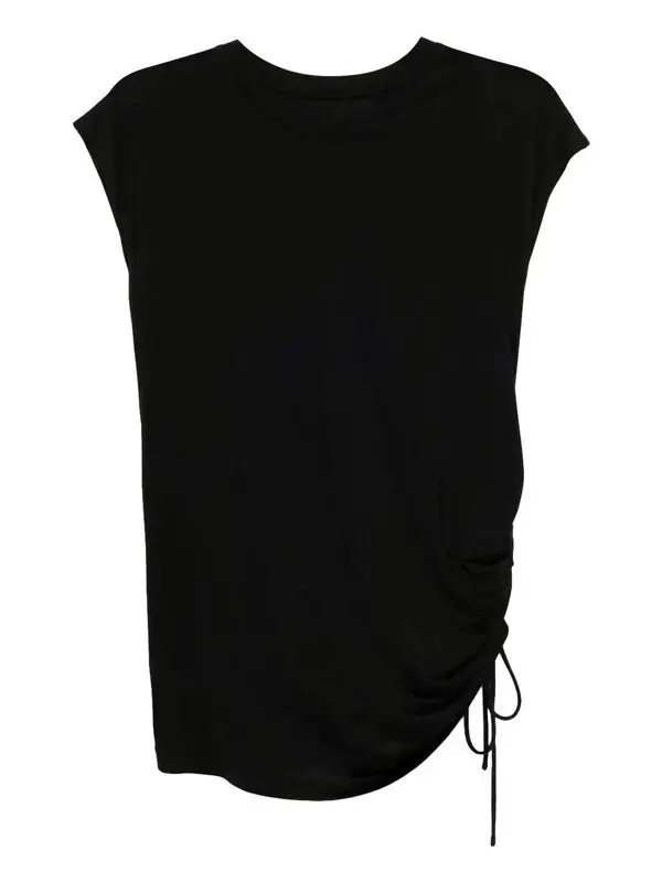 LESS Asymmetric Silk Vest - Black