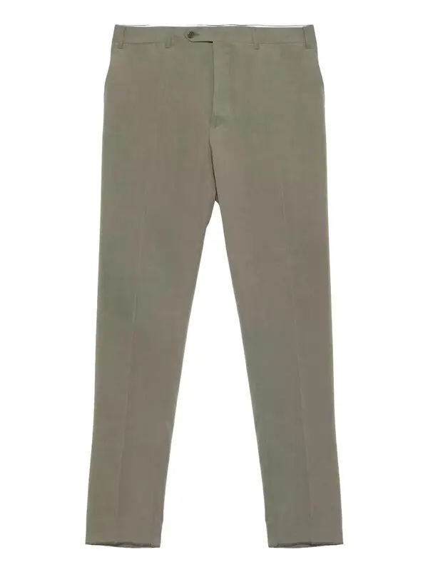 Canali Pressed-crease Trousers - Green