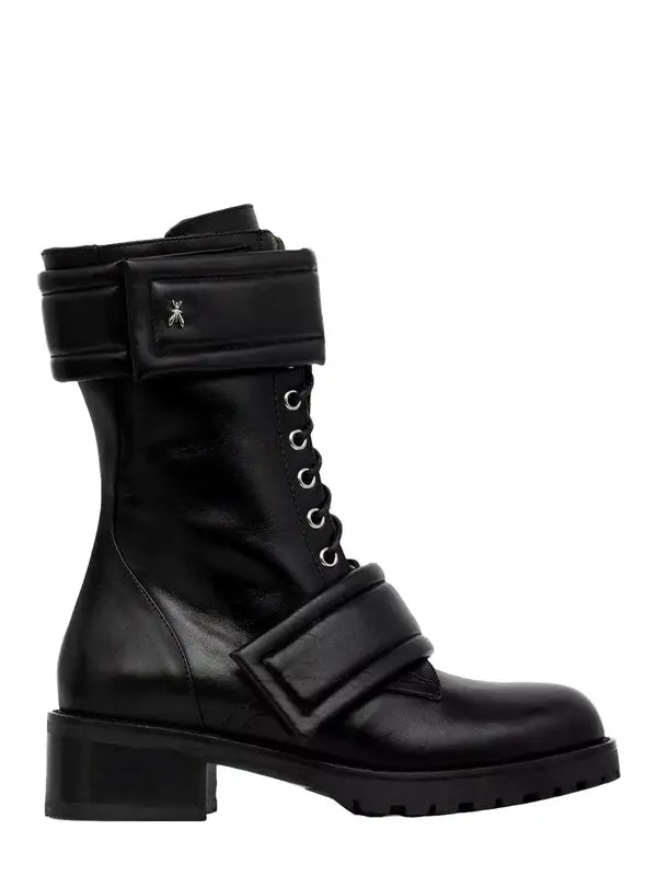 Patrizia Pepe Lace-up Combat Boots - Black