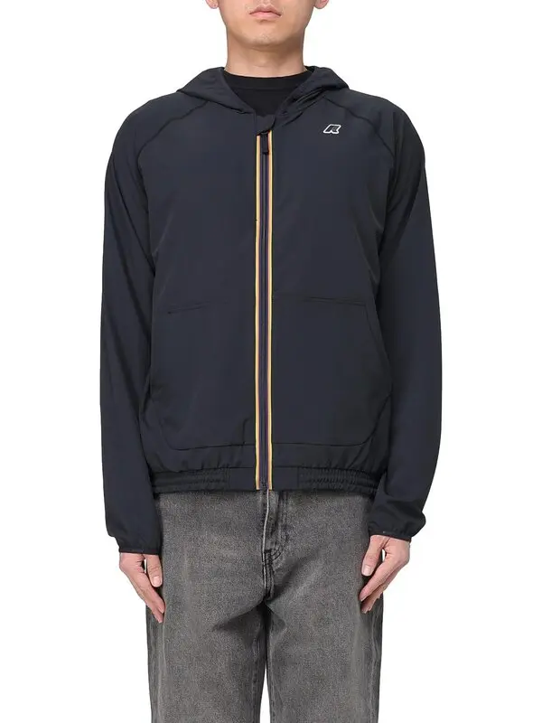 K-WAY Zip Up Hooded Jacket - Black