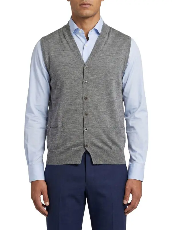 BALLANTYNE Suit Vest - Silver