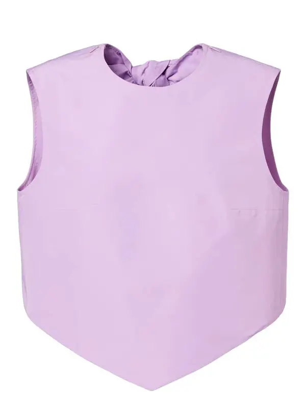 Patou Sleeveless Faille Top - Purple